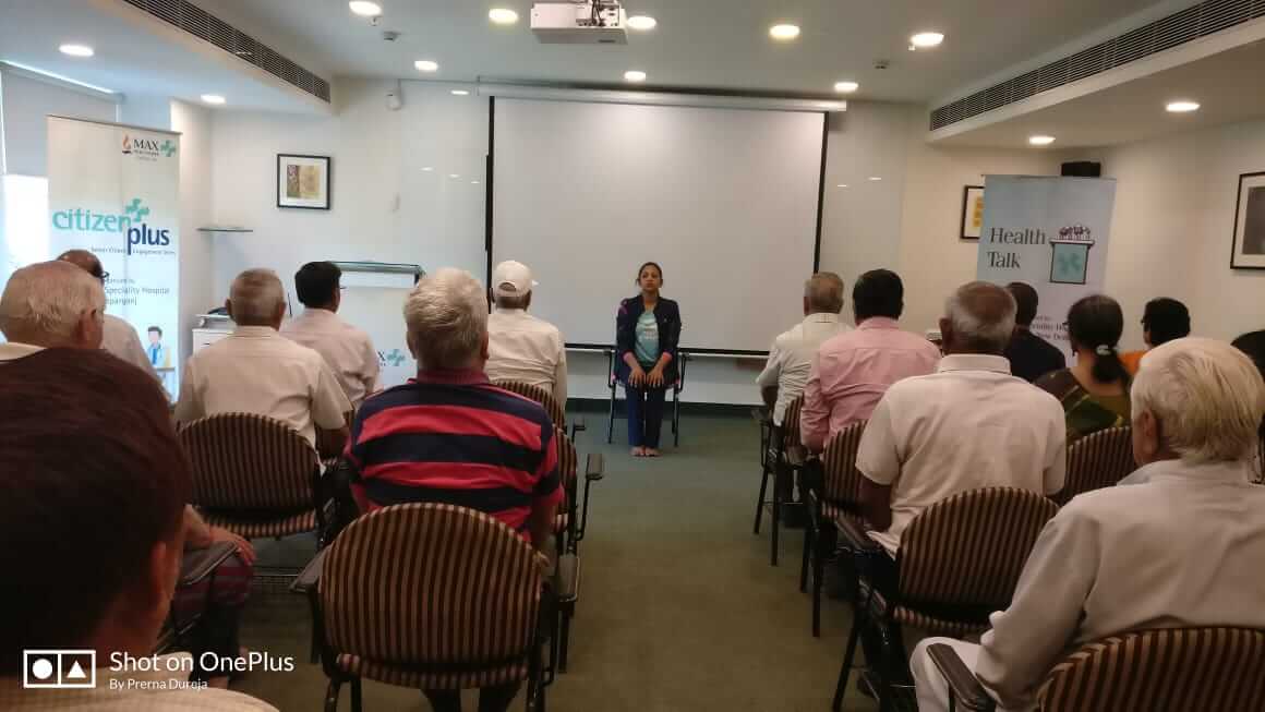 Chair Yoga Camp in Max Hospital – Universal Health Foundation